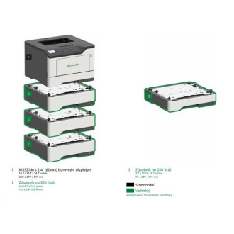 LEXMARK MS521dn BW nyomtató A4, 44ppm, 512, LCD, duplex, USB 2.0, LAN ...
