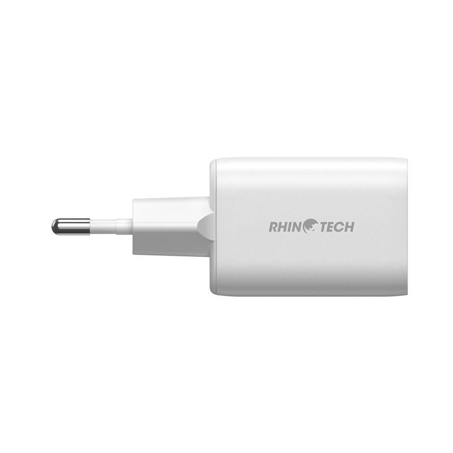 RhinoTech MINI kettős 33W-os C típusú gyorstöltő USB-A 33W Fehér ...