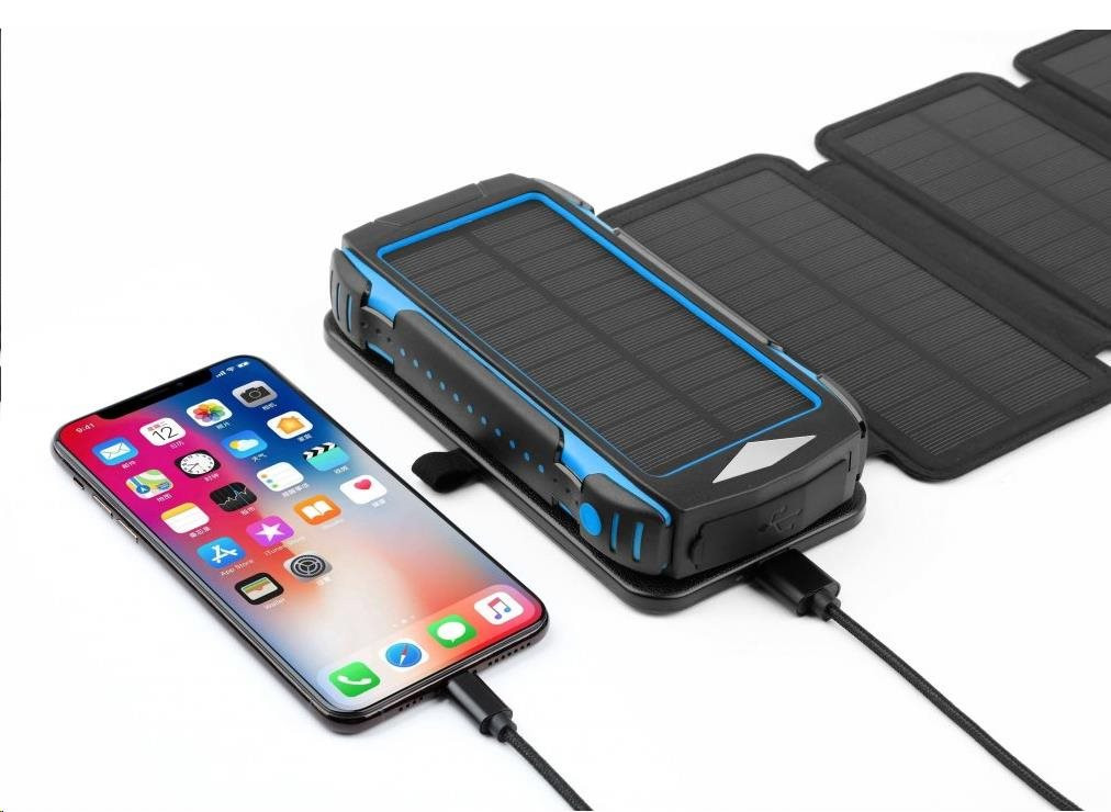 Viking napelemes kültéri power bank E24W napelem SP7W, 24000 mAh ...
