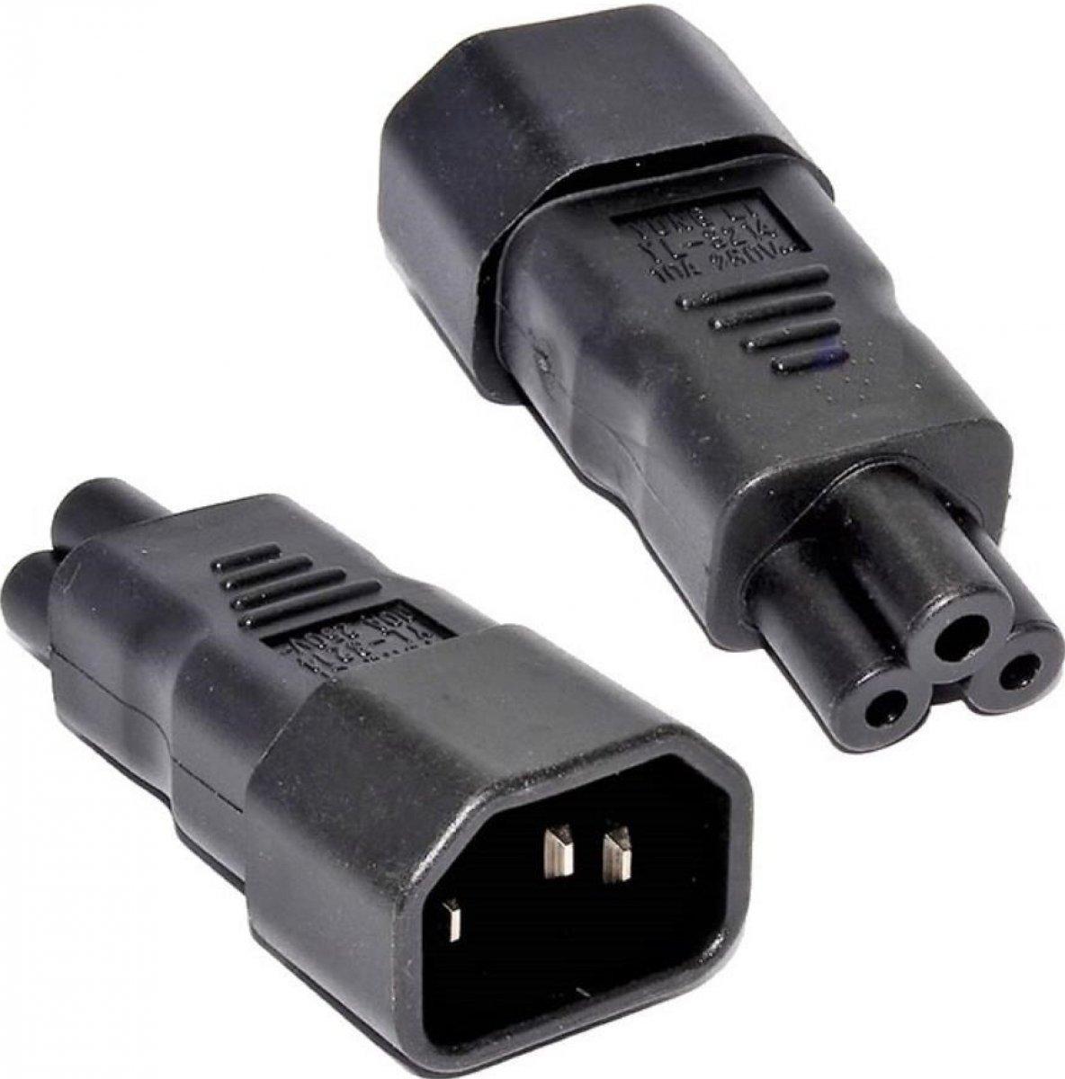 Adapter IEC C14 IEC C5 "háromszögletű" 230V, 10A adapterre ...