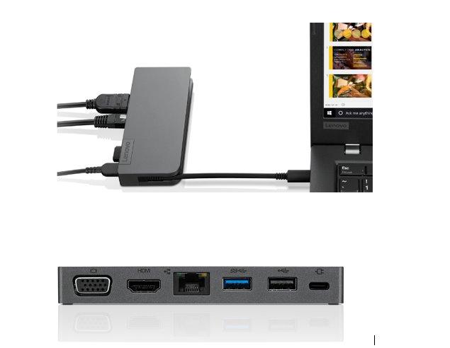 Lenovo USB-C Dual Display Travel Dock | TonerPartners.hu